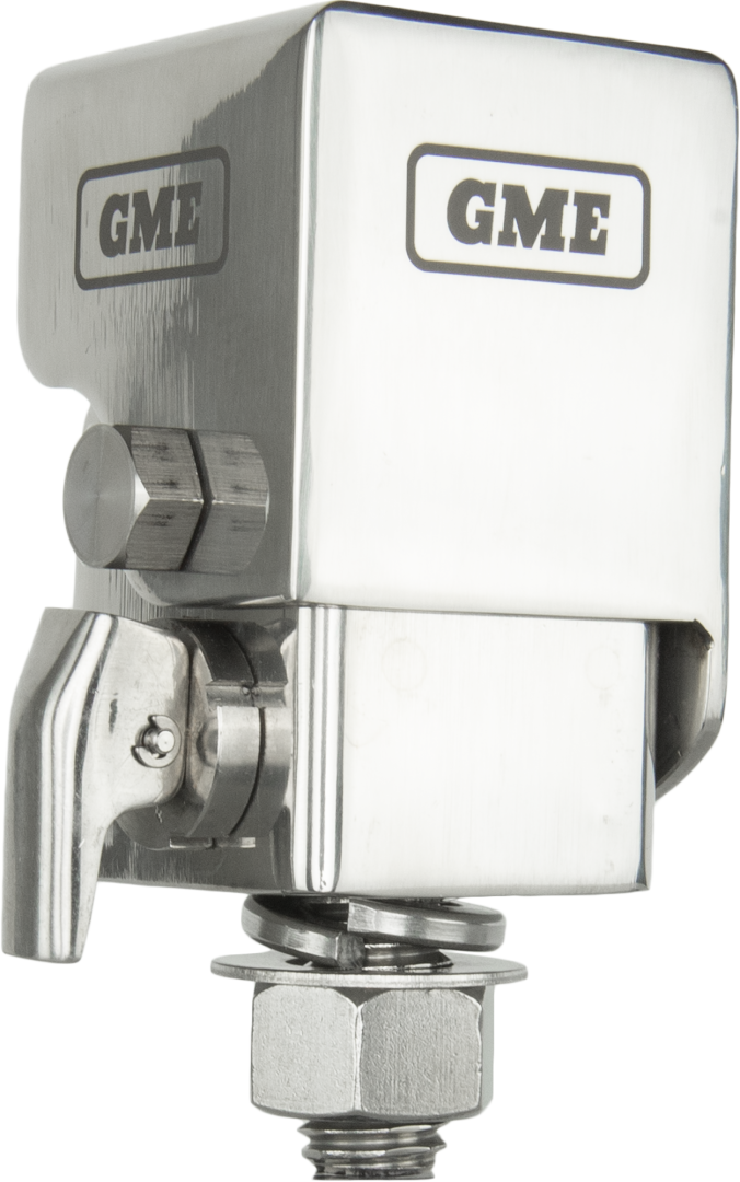 GME FOLD DOWN ANTENNA MOUNTING BRACKET - STAINLESS STEEL